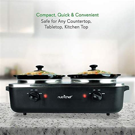 Electric Slow Cooker Crock Pot Food Warmer Food Warming Soup Cooker Tray Portable Extra Large