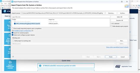 Cant Open Project If Folder Is Already Imported Stmicroelectronics