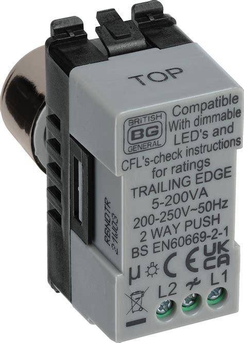 Bg Nexus Grid Black Nickel Rbndtr 2 Way 200 Watt Trailing Edge Dimmer Module Pec Lights Grid