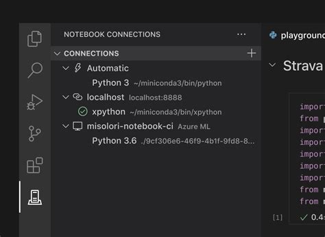 explore ux for switching notebook kernels connections · issue 106519