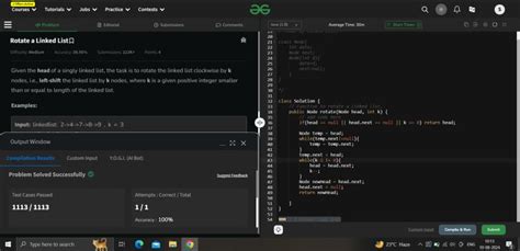 Day 17 Of Geek Streak Challenge Rotate List Swanand Deshpande Posted