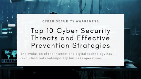 Discover The Top 10 Cyber Security Threats And Effective Prevention Strategies Computer Repair