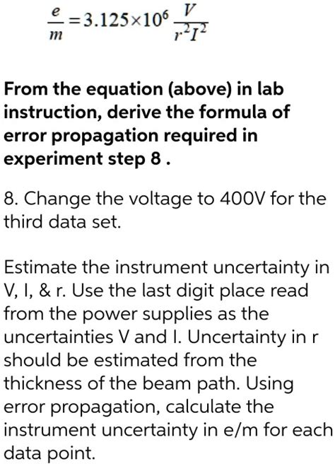 Solved From The Formula In The Picture Derive The Formula Of Error