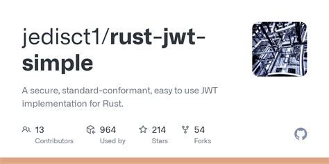 Github Jedisct1rust Jwt Simple A Secure Standard Conformant Easy