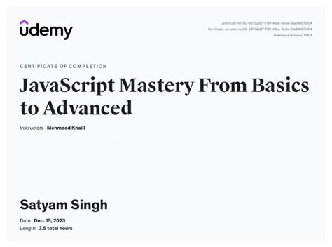 Satyam Singh On Linkedin Javascript Certification