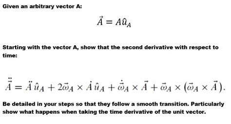 Solved Given An Arbitrary Vector A Ả Alla Starting With