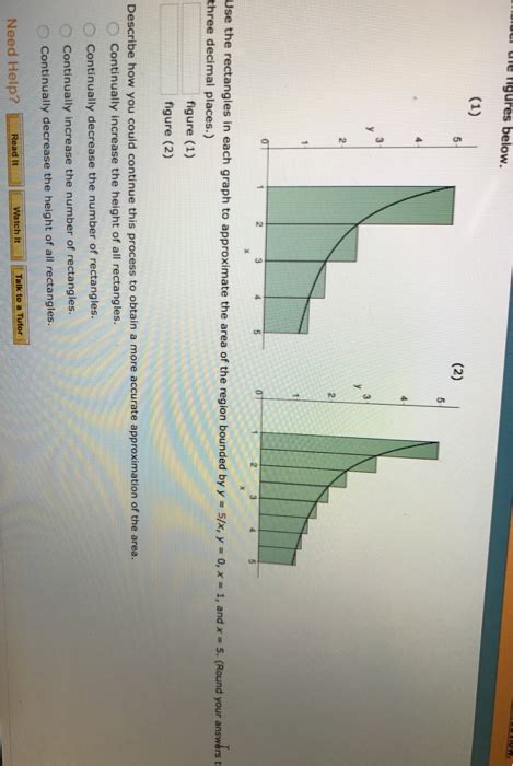 Solved Use The Rectangles In Each Graph To Approximate The