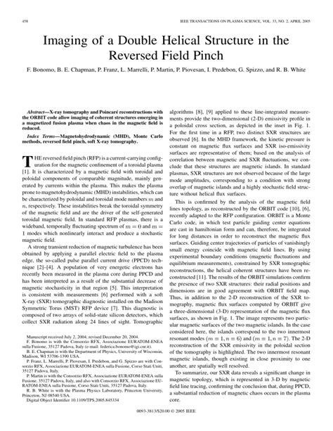 Ieee Transactions Center For Plasma In The Laboratory And