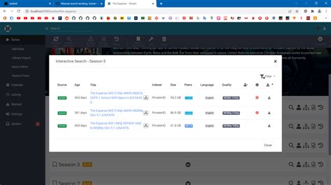 Manual Search Working Sonarr Not Working For Privatehd · Issue 13051