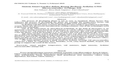 Pdf Sistem Smart Garden Dalam Ruang Berbasis Arduino Uno Dokumentips