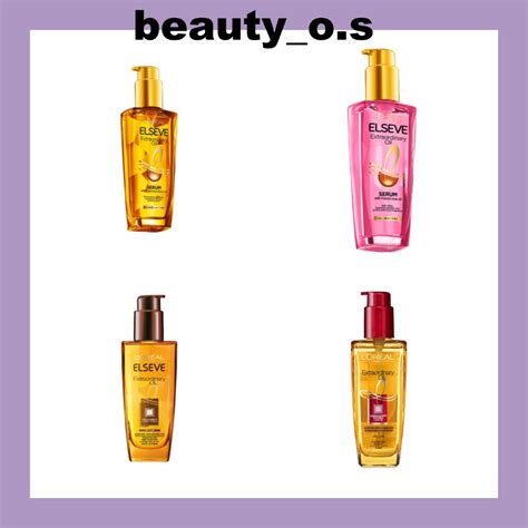 Loreal Elseve Extraordinary Oil 100ml Browngoldpinkred Shopee