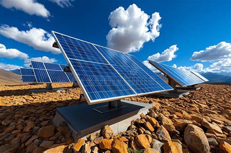 Solar Power Solar Arrays Reflection And Clean Energy Shown In A