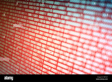 Red Binary Code Computer Technology Background Red Binary Code Computer Language Data