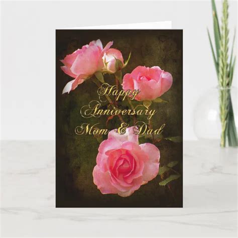 Happy Anniversary Card Mom And Dad Zazzle