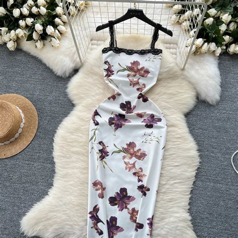 Сексуальное кружевное платье комбинация с принтом сексуальное элегантное роскошное вечернее