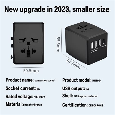 Universal Travel Adapater Worldwide International Plug Travel Adapter Universal Wall Charger