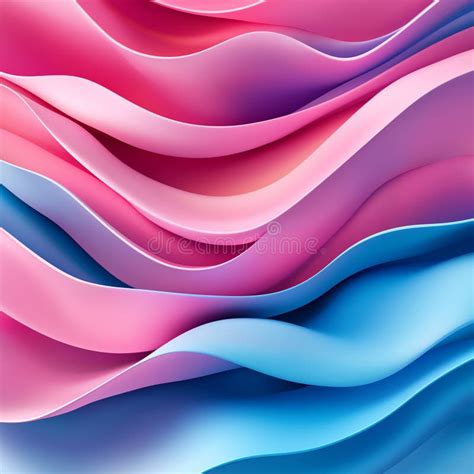 A Vibrant Abstract Wave Pattern In Pink And Blue Tones Creating A Soothing And Dynamic Visual