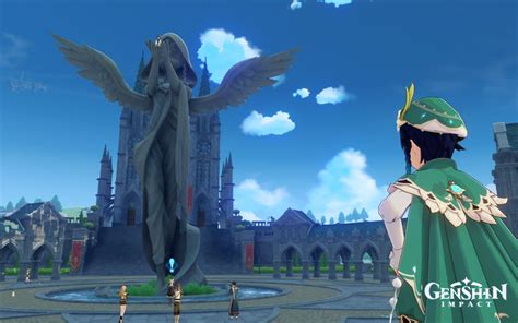 Venti Looking At A Statue Of Venti Holding Venti Rgenshinmemepact