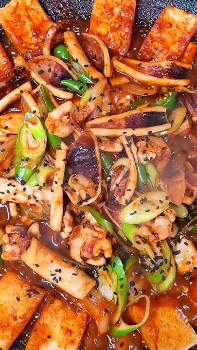 단백이 단백이 건강이 두부오징어두루치기 두루치기 오징어요리 두부요리 Youtube