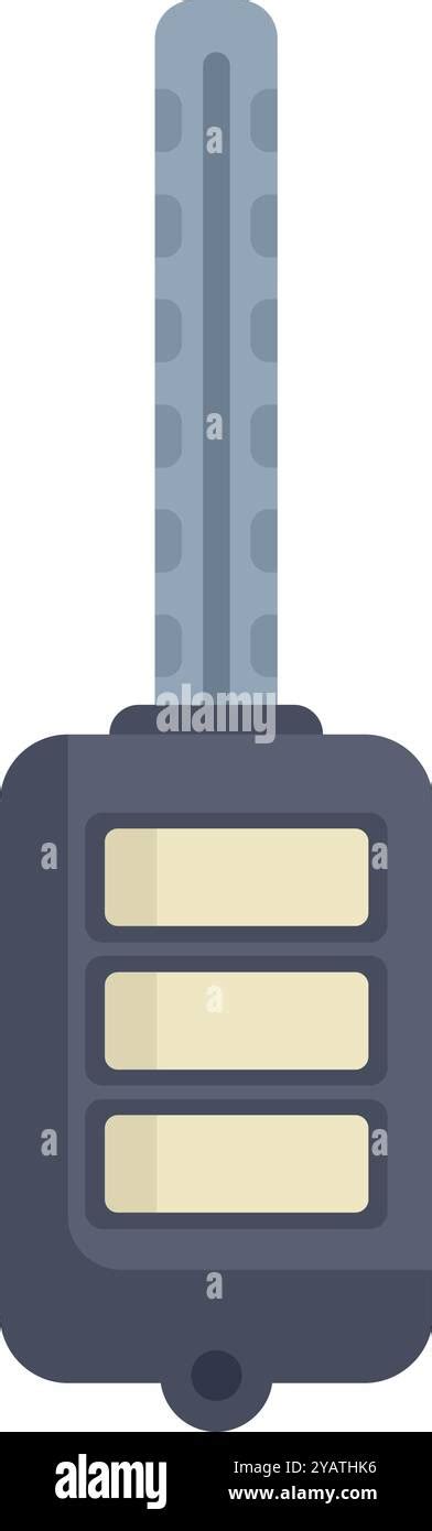 Wireless Car Key With Remote Control Locking System Icon In Flat Style On White Background Stock
