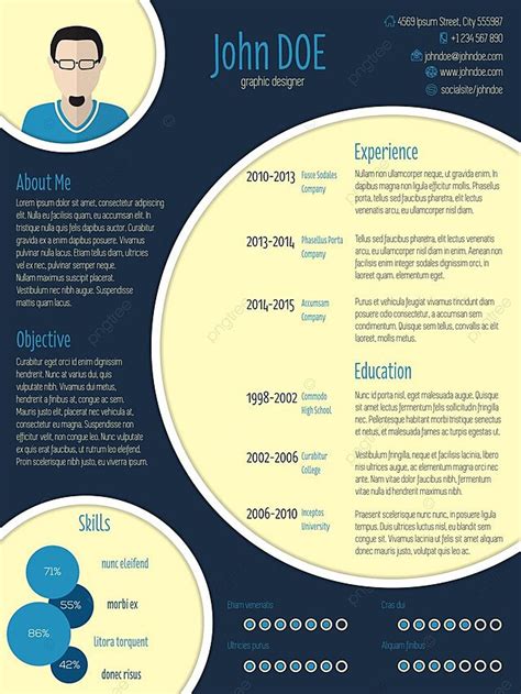 Contemporary And Stylish Cvresume Template For A Modern Look Vector Employer Company Hiring