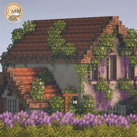 Minecraft Cottagecore Lavender House Cute Minecraft Houses Minecraft