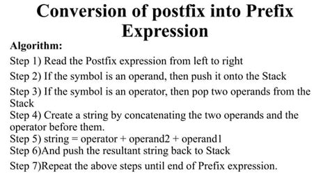 Postfixtoprefix Conversion Stack Applicationppt Programming Languages Computing