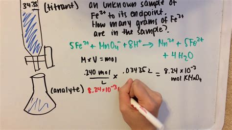 Stoichiometry Problem Titration Calculation Youtube