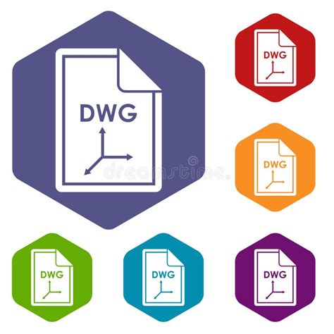 File DWG Icons Set Stock Vector Illustration Of Graphic 107192318