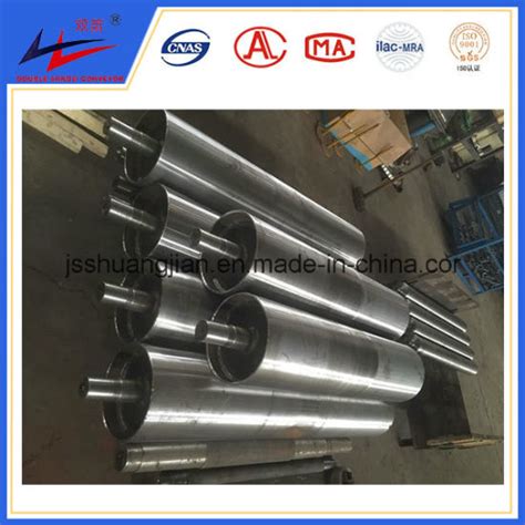 중국 스테인리스강 컨베이어 풀리 크라운 드럼 널링 표면이 있는 윙 풀리 고무 또는 Pu 코팅 사다 구동 풀리 에 Krmade In