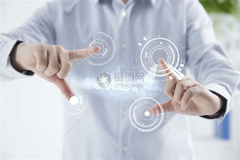 虚拟现实隔空操作高清图片下载 正版图片507703423 摄图网