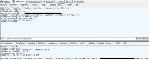 Restful Wcf And Basic Authentication Via Fidder Stack Overflow