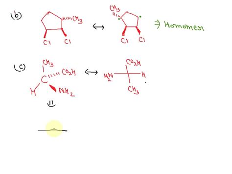 Solved 4 Identity The Relationship Between The Following Pair Of Molecules Shown Below Such As
