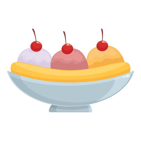 Fruit Ball Banana Split Icon Cartoon Vector Cherry Food 20357032