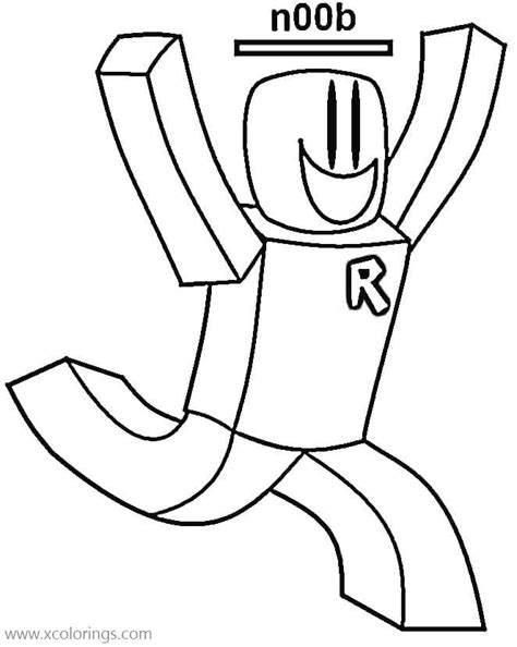 Roblox Noob Coloring Page XColorings Com