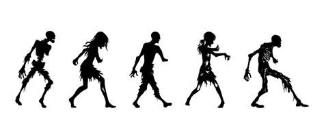 Halloween Decoration Walking Dead Scary Zombie Silhouette Black