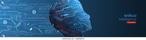 Plexus Artificial Intelligence Concept Creative Brain Stock Vector