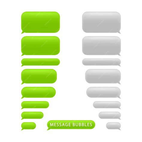 Premium Vector Set Of Message Bubbles Chat Speech Bubbles