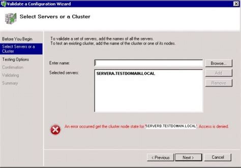 Whacked Out Windows Server 2008 Failover Cluster Validation Wizard