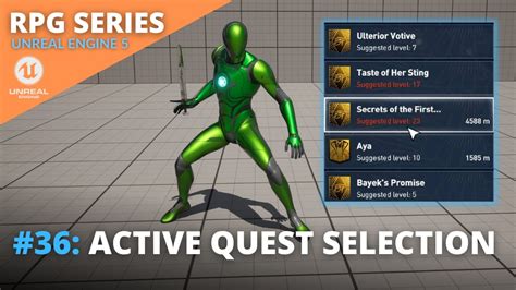 Unreal Engine RPG Tutorial Series Active Quest Selection YouTube