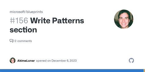 Write Patterns Section · Issue 156 · Microsoftblueprints · Github