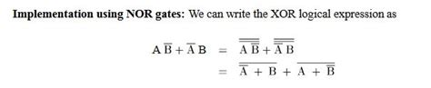Logic Help Explain This Boolean Equation Xor With Nor Gates