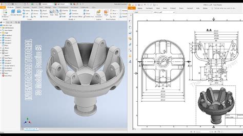 Autodesk Inventor 2021 Tutorial E18 3d Modeling Practice 2 Youtube