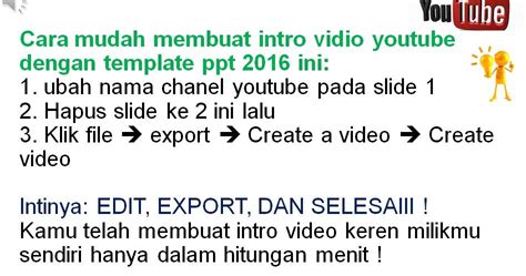 Cara Mudah Membuat Intro Vidio Dengan Ppt Web Blog Internet Marketing Bisnis