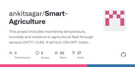 GitHub Ankitsagar Smart Agriculture This Project Includes Monitoring Temperature Humidity