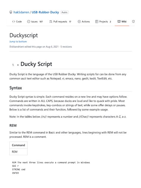 commands ducky pdf