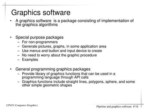 Ppt Lecture 3 Graphics Pipeline And Graphics Software Powerpoint Presentation Id5277696