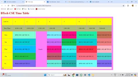 sparsh kashyap on linkedin timetable html angaarhai python