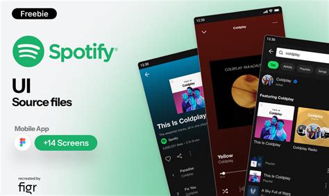 Spotify App Ui Free Ui Kit Recreated Figma