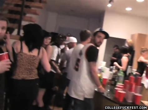 College Party Turns Into Interracial Fuck Fest